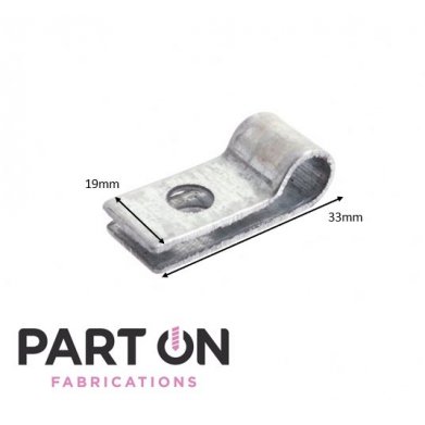 Wire Mesh Clip 19 x 33mm | Galvanised Steel | 5mm Fixing Hole | Welded ...