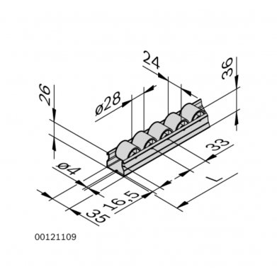 Roller Section D28, L = 4500 | Genuine Bosch Rexroth | 3842537776 ...